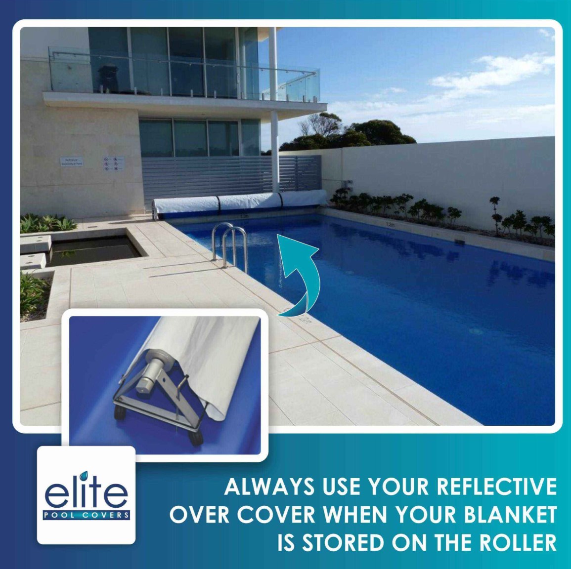 REFLECTIVE WHITE OVERCOVER TO PROTECT YOUR POOL COVER - Elite Pool Covers